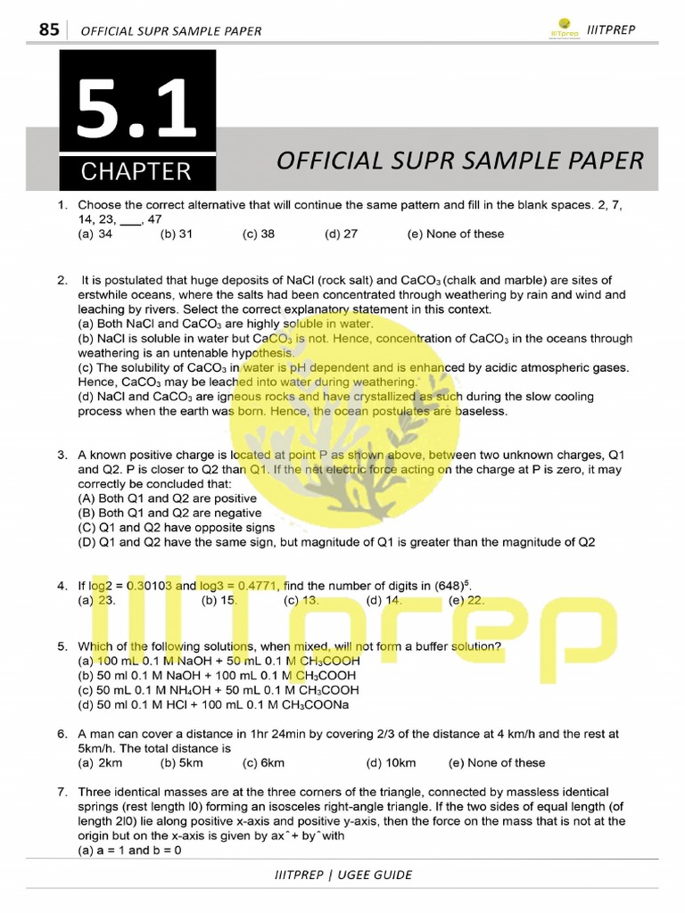 Ugee Supr Reap Sample Paper | PDF