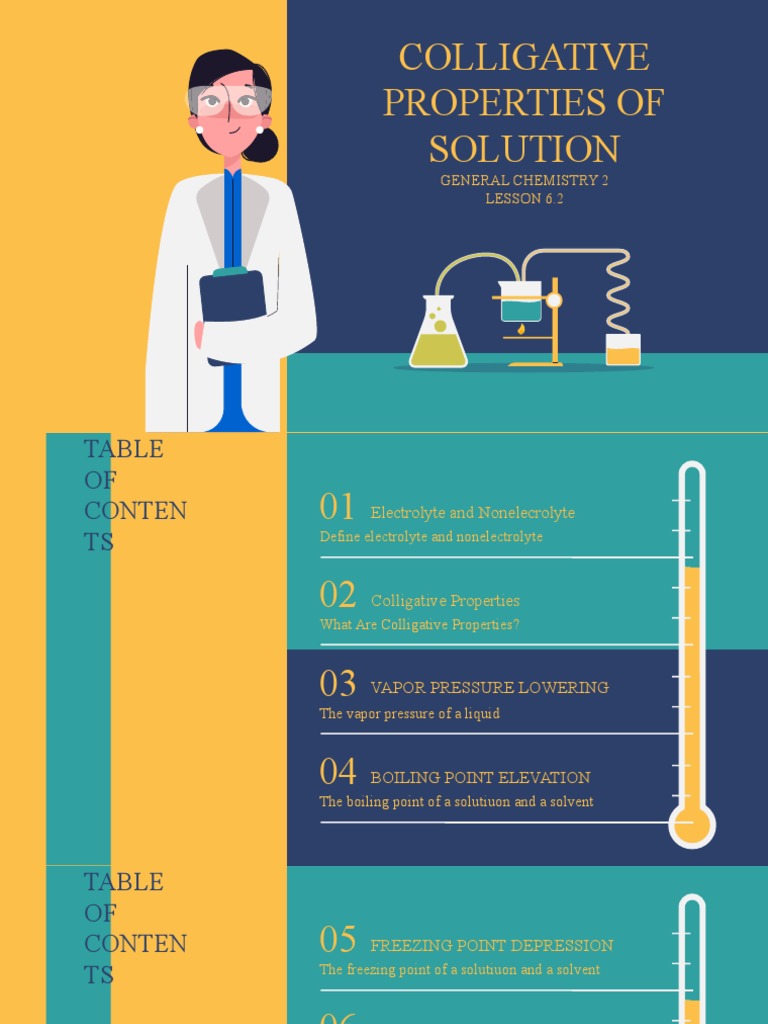 Colligative Properties of Solution: General Chemistry 2 Lesson 6.2 ...