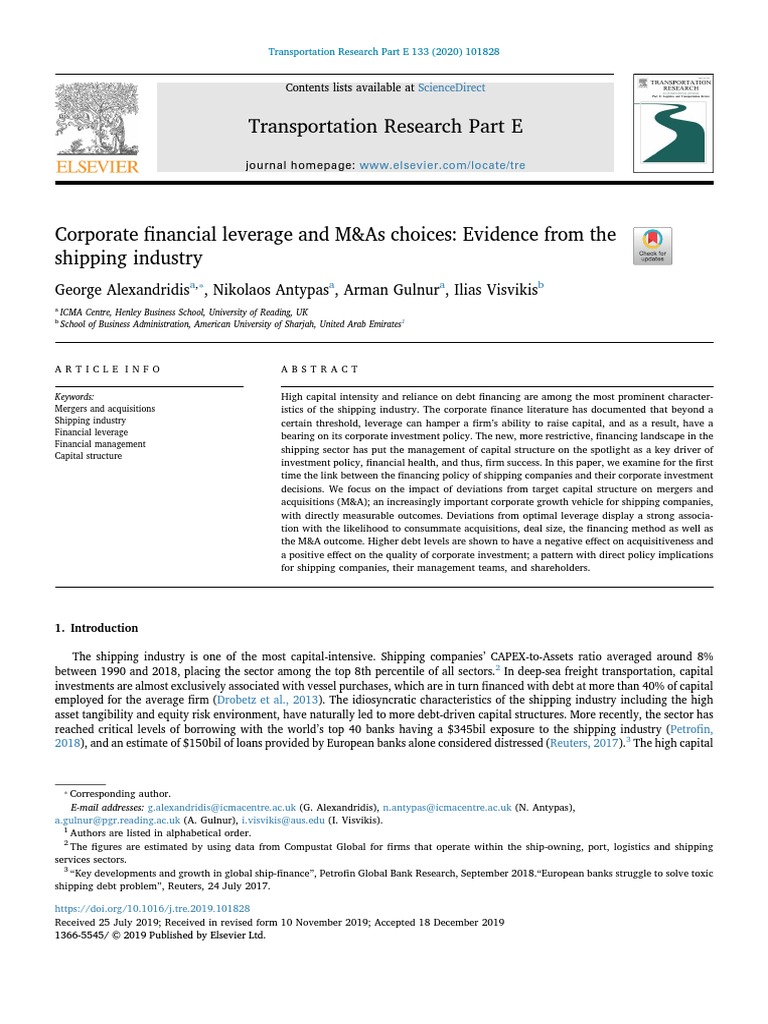 Transportation Research Part E: George Alexandridis, Nikolaos Antypas ...