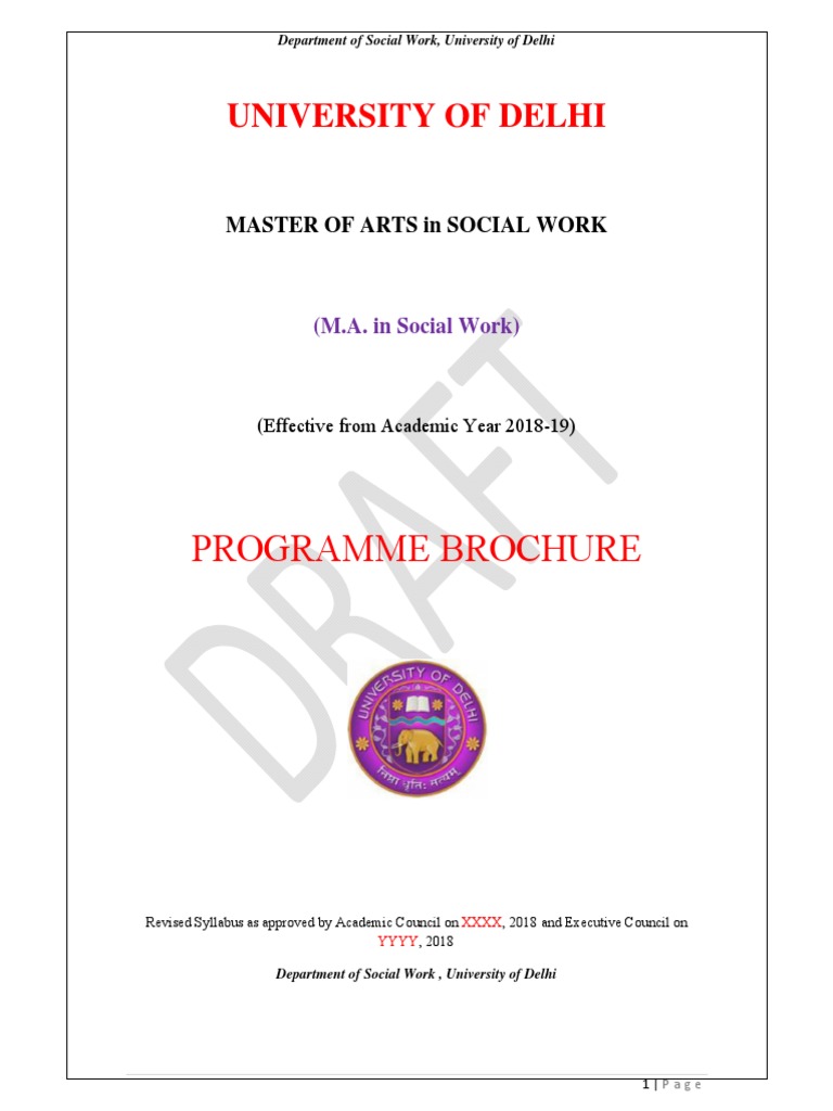 Social-Work Syllabus | PDF | University And College Admission ...