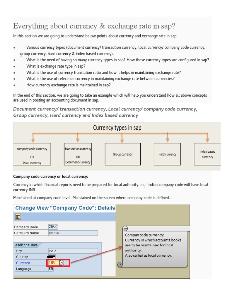 Understanding Currency Types in SAP | PDF | Exchange Rate | Currency