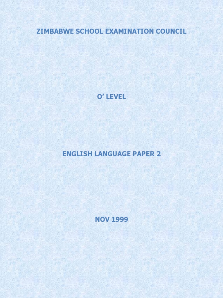 English November 1999 Paper 2 | PDF | Young Adult