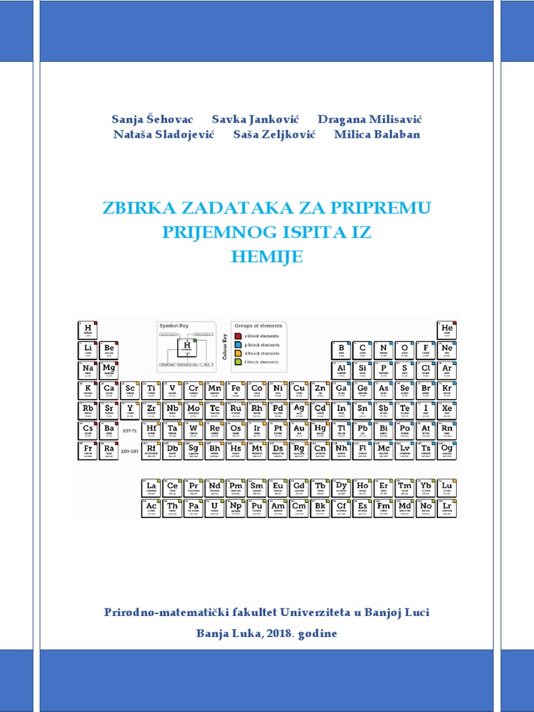 Zbirka Zadataka Za Pripremu Prijemnog Ispita Iz Hemije | PDF