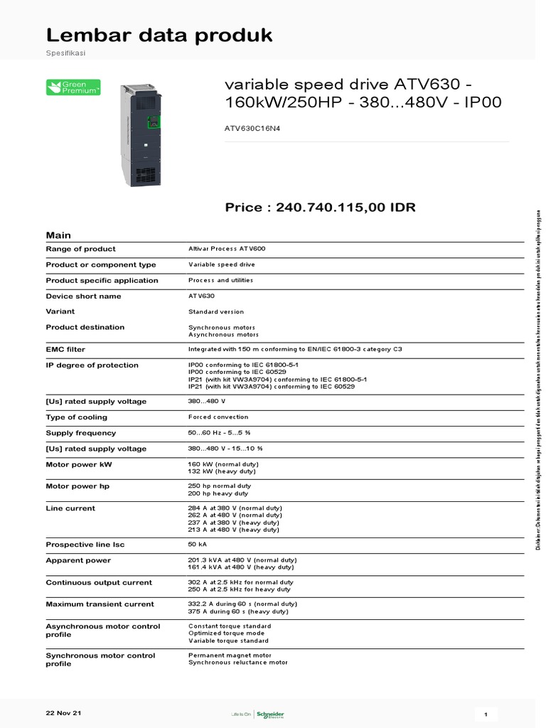 Altivar Process ATV600 - ATV630C16N4 | PDF | Electric Motor | Relay