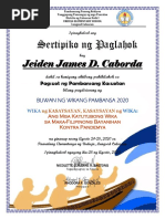 Certificate of Appreciation-Final Template - Tagalog-Edited | PDF