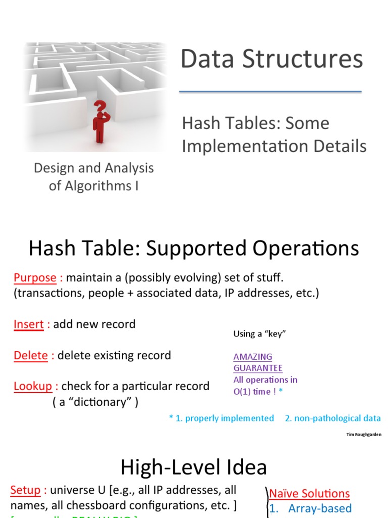 Slides Algo Ds Hash Guts Typed | Download Free PDF | Theoretical ...