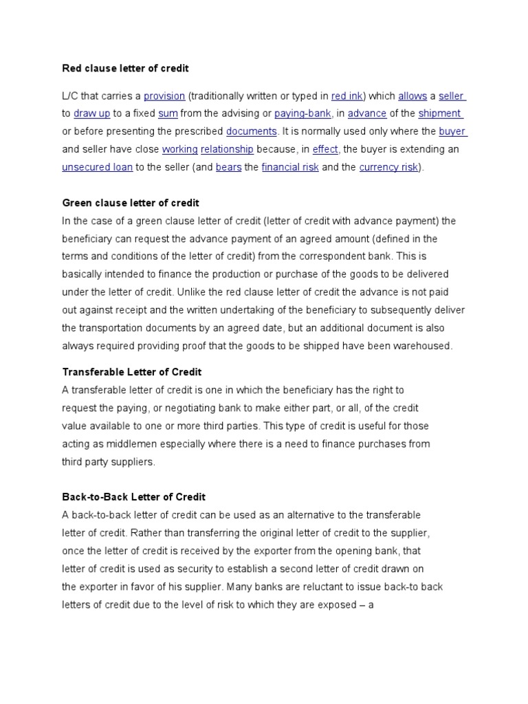 Transferable Letter of Credit1 | PDF | Letter Of Credit | Credit
