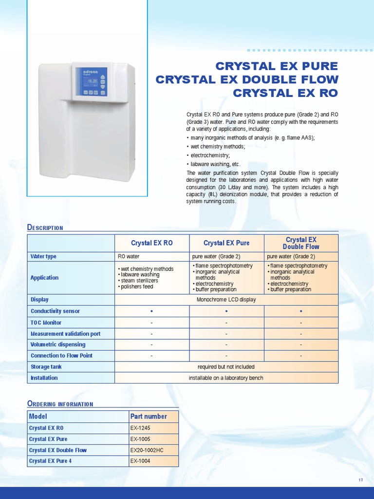 2019 Adrona - Crystal EX | PDF | Purified Water | Water