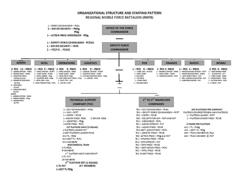 Organizational Structure and Staffing Pattern | PDF | Military Units ...