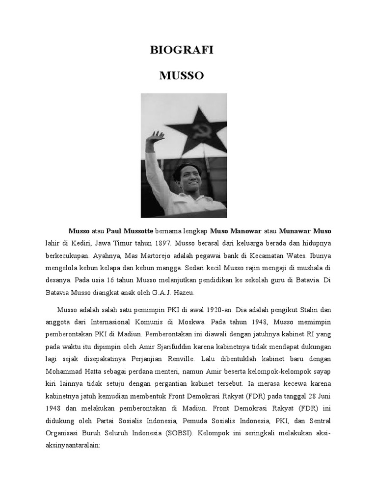Musso dan Pemberontakan PKI Madiun 1948 | PDF | Politik | Sejarah