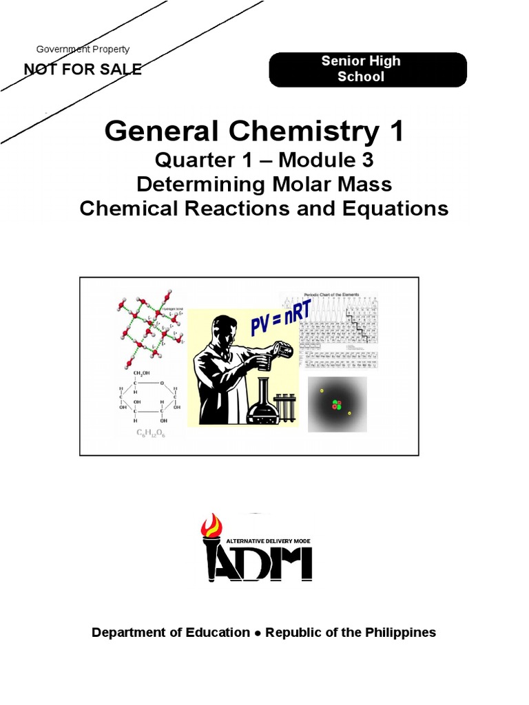 General Chemistry 1: Quarter 1 - Module 3 Determining Molar Mass ...