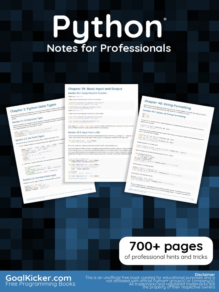 Python: Notes For Professionals | PDF | Subroutine | Parameter ...