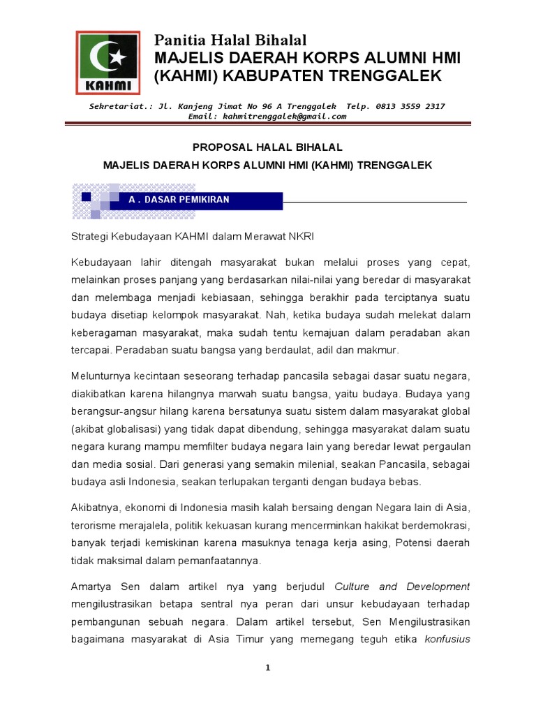 Halal Bihalal KAHMI Trenggalek 2018 | PDF