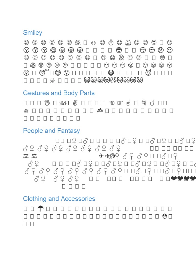 Emojis & Symbols | PDF