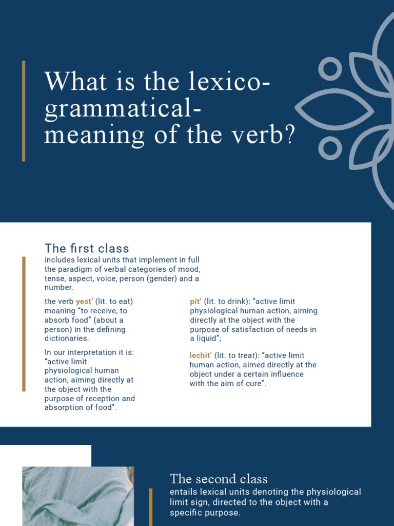 What Is The Lexico-Grammatical - Meaning of The Verb? | PDF | Verb ...