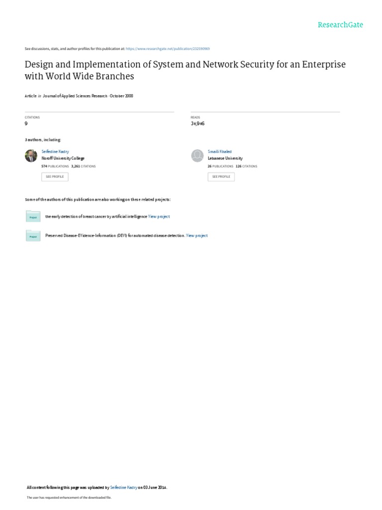Design and Implementation of System and Network Se | PDF | Virtual Private Network | Computer ...