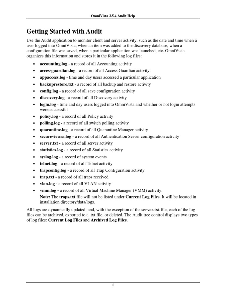 Getting Started With Audit | PDF | Computer File | Filename