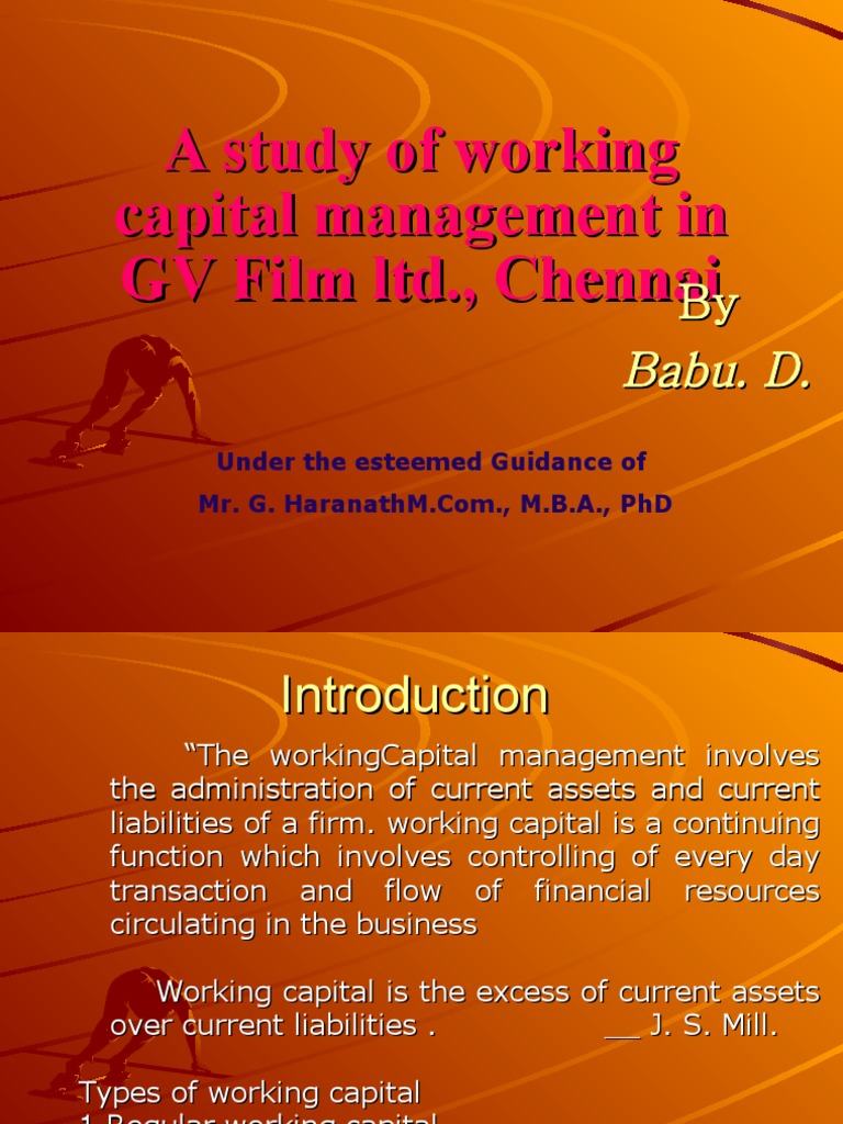 Working Capital Management | PDF | Working Capital | Inventory
