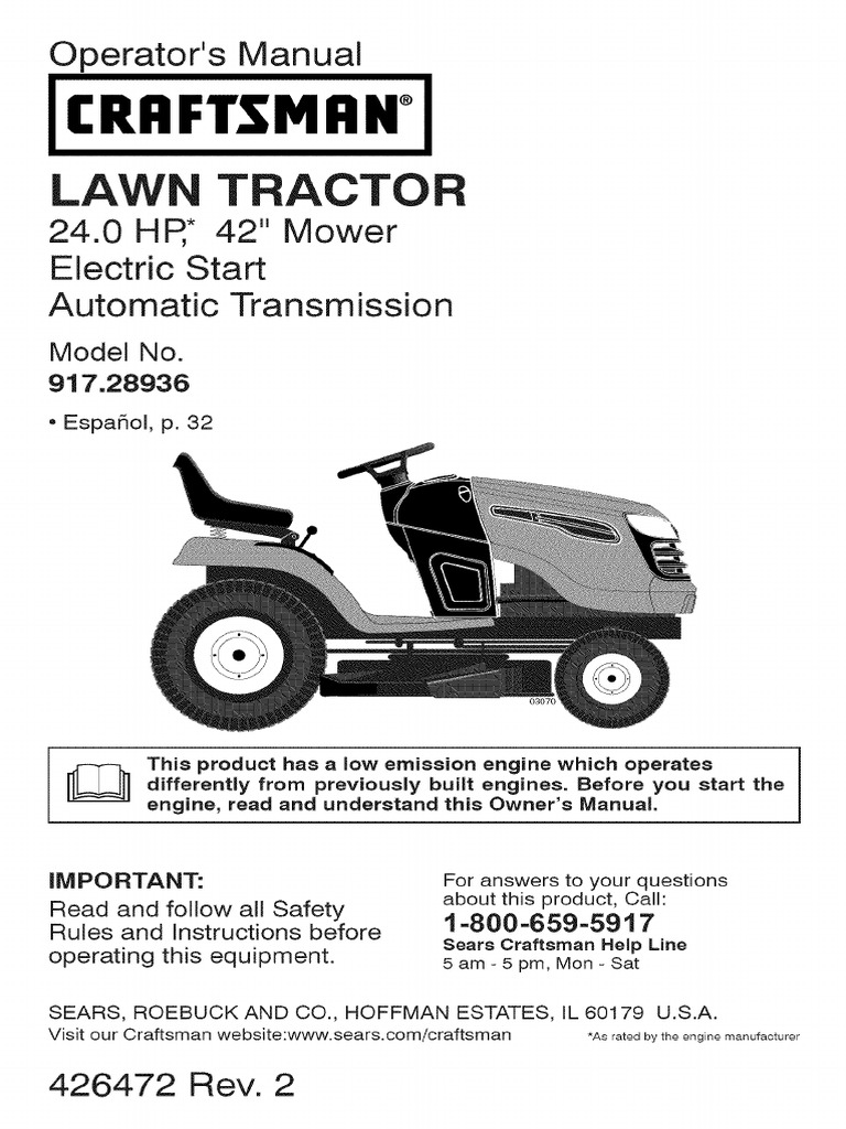 Craftsman Yts 4000 | PDF | Tractor | Clutch