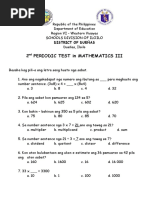Grade 3 Summative Test Q at No. 3 in Esp 3 | PDF