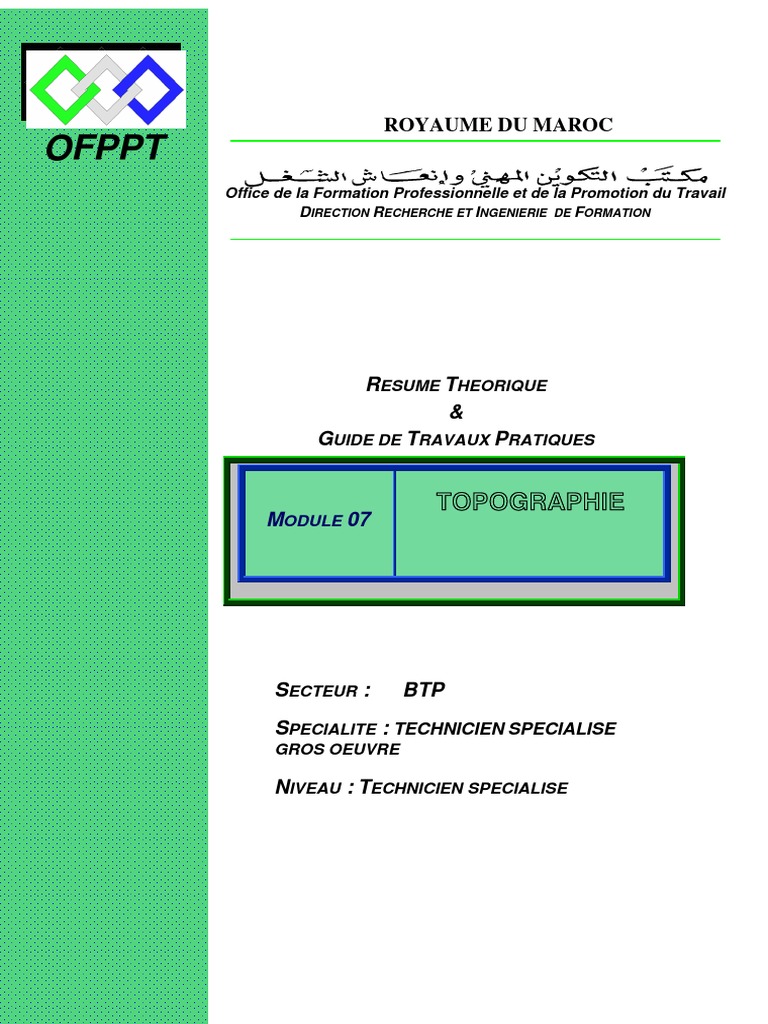 M07 Topographie TSGO | PDF | Topographie | Géodésie