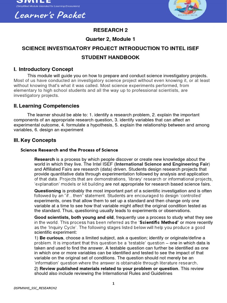 Research2 Module 1 Quarter 2 | PDF | Experiment | Scientific Method