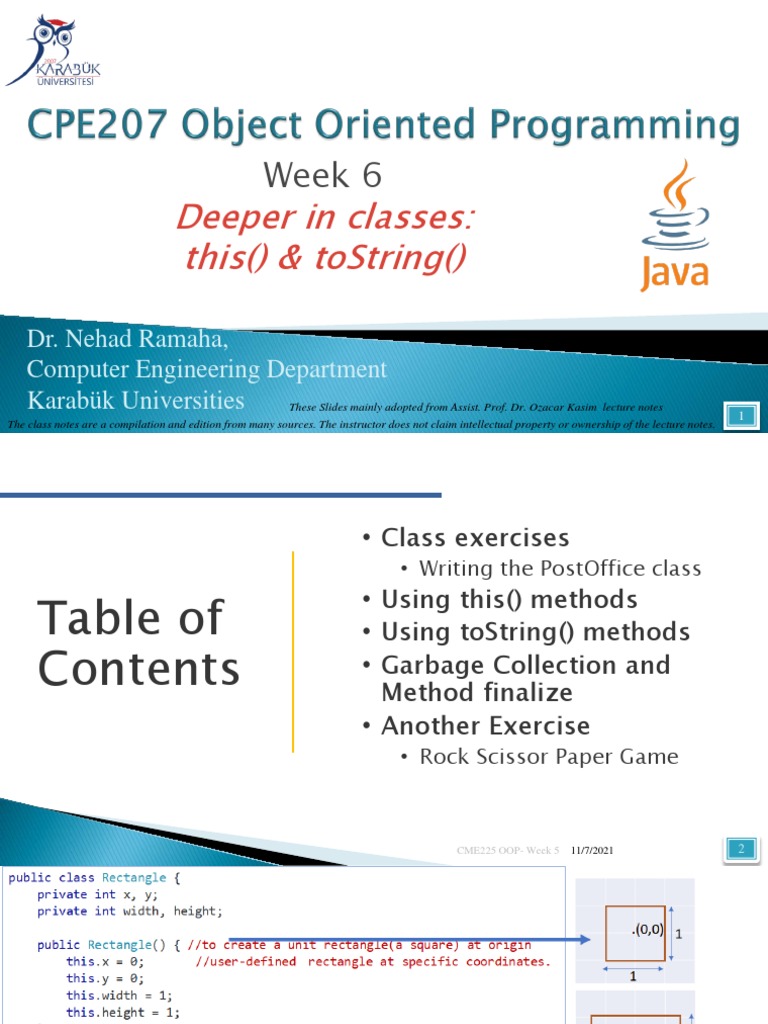 CPE207 Object Oriented Programming (Week 6) | PDF | Java (Programming ...