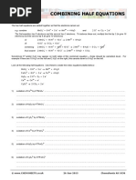 Half Equation Practice Worksheet | PDF