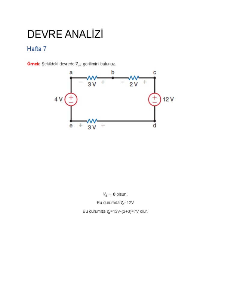 Devre Anali̇zi̇ | PDF