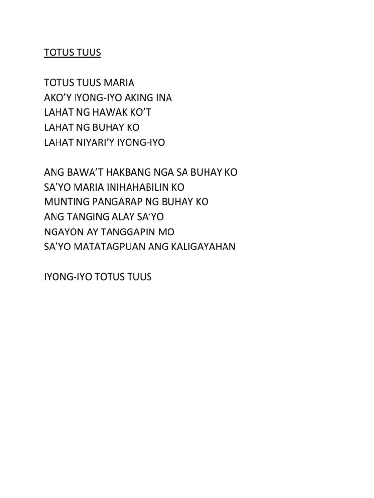 Totus Tuus | PDF