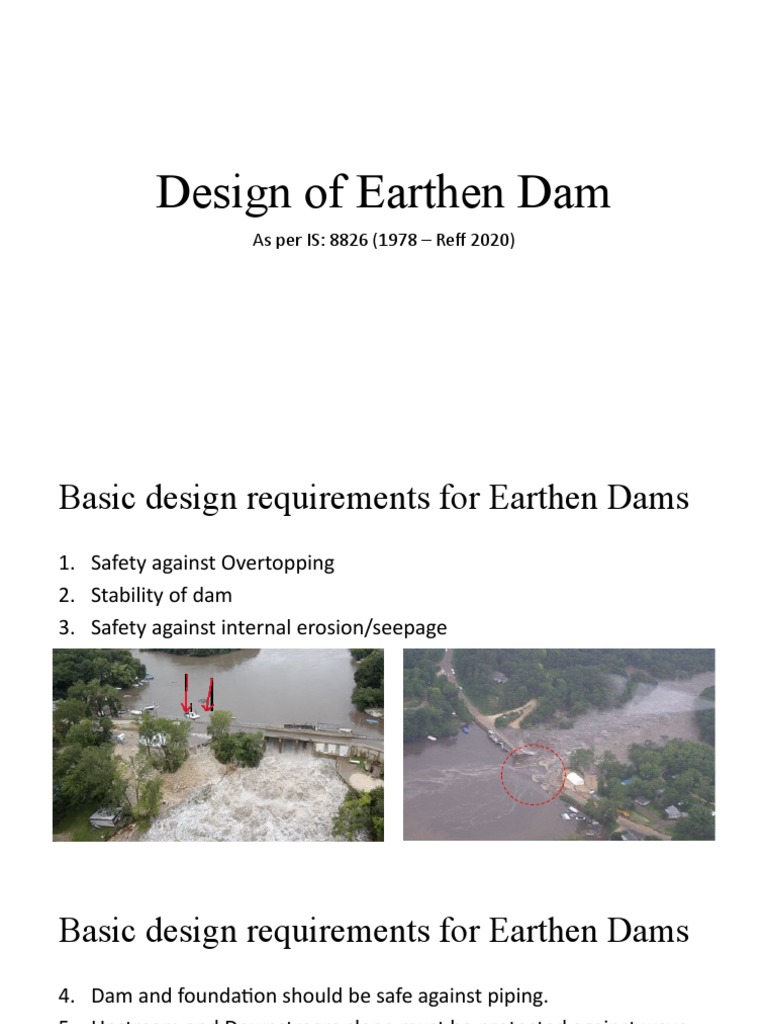 Earthen Dam Design Guidelines | PDF | Dam | Soil Mechanics