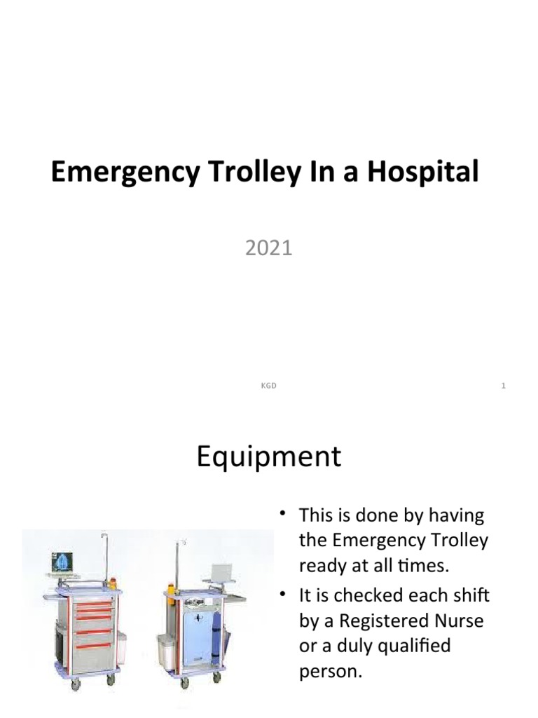 Emergency Trolley in A Hospital | PDF | Medicine | Clinical Medicine