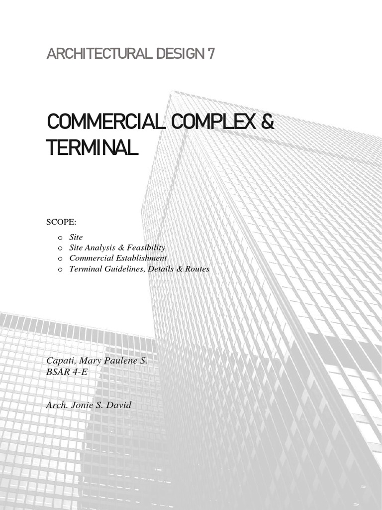 Planning Considerations for the Design of a Commercial Complex and Terminal in Guagua, Central ...