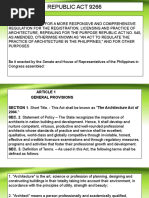 Republic Act No. 545 - An Act To Regulate The Practice of Architecture ...