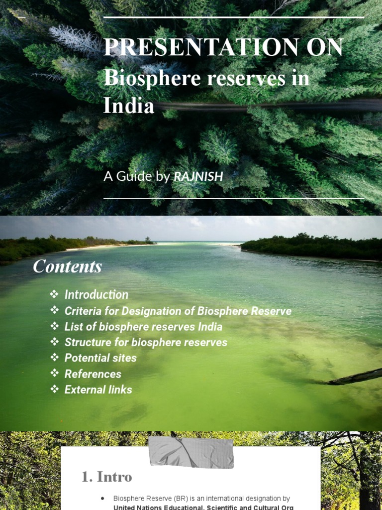 Presentation On: Iosphere Reserves in India | PDF | Environmental ...