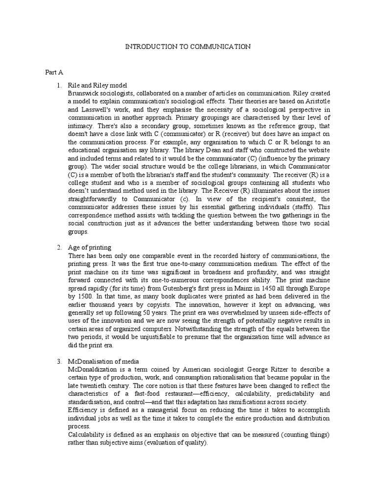 Introduction To Communication | Download Free PDF | Communication ...