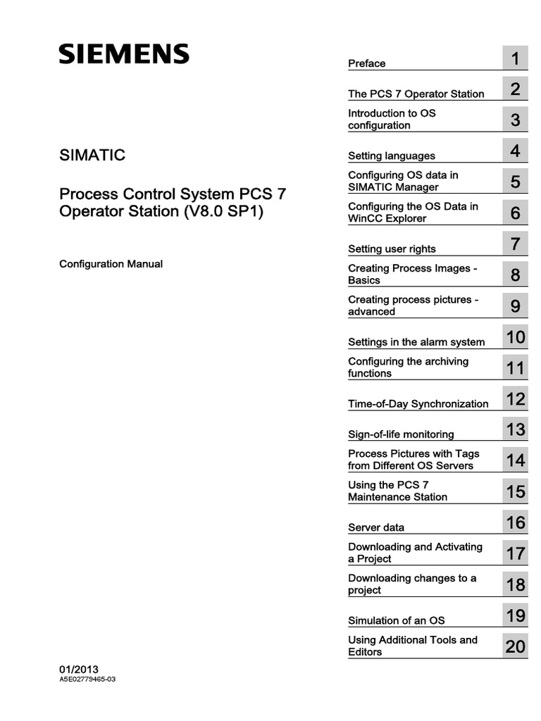 Simatic Process Control System PCS 7 Operator Station (V8.0 SP1) | PDF ...