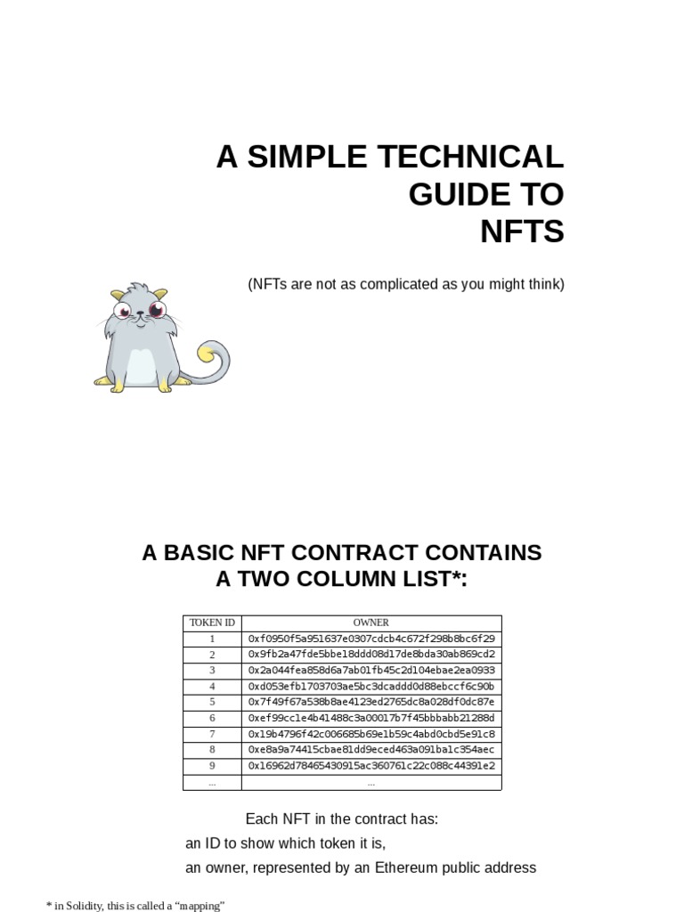 Simple Tech Guide To NFTs | PDF | Computing | Computer Data