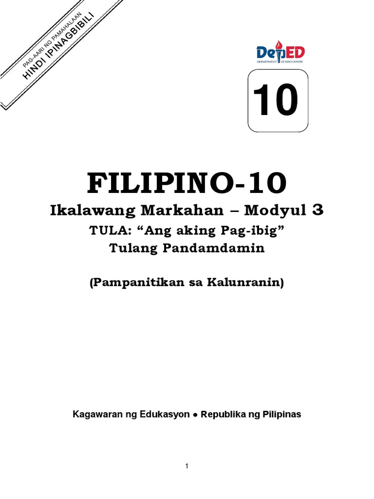 Fil10 Q2 M-3-Tula-V 5 | PDF