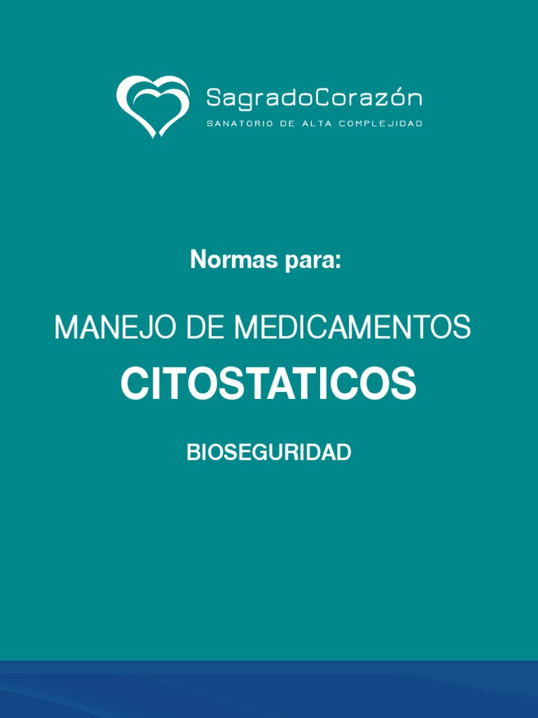 Manual Bioseguridad M-Citostatico | PDF | Quimioterapia | Medicamentos ...