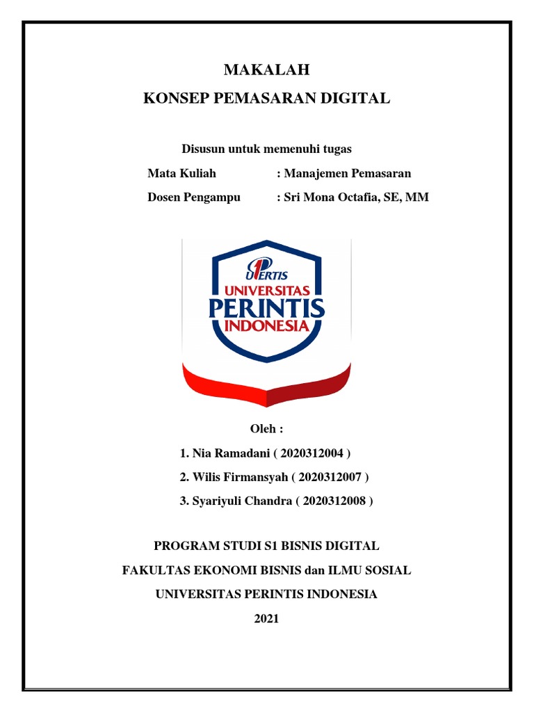 Makalah Pemasaran Digital Kelompok 1 | PDF