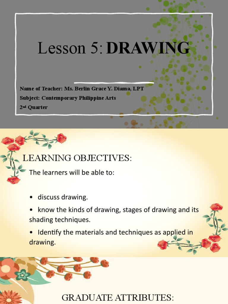 Lesson 5 - Drawing | PDF | Drawing | Pencil