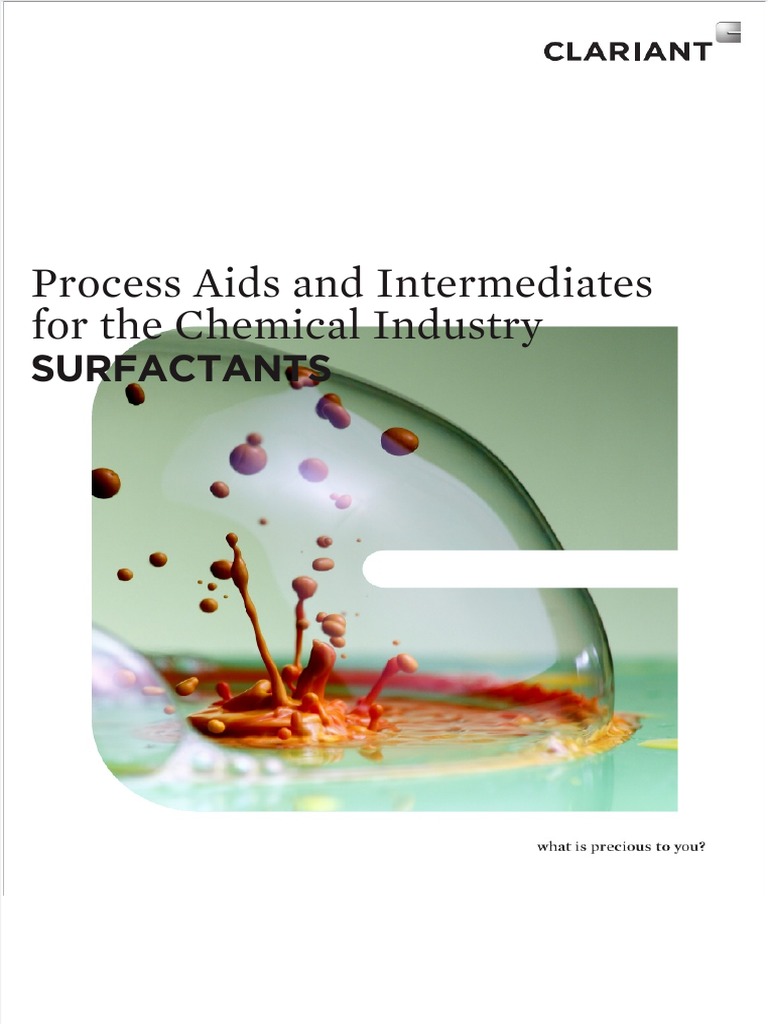 Clariant Surfactant Brochure | PDF | Surfactant | Emulsion