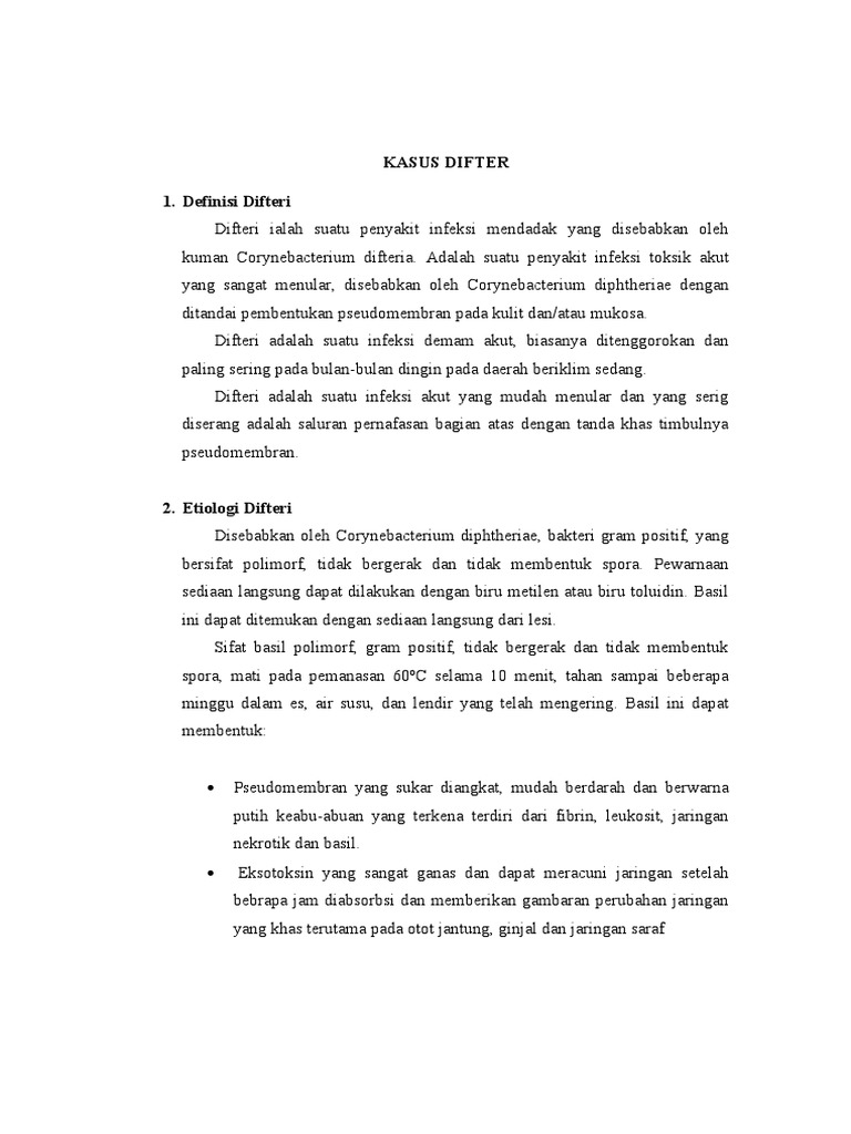 Askep Difteri Anak | PDF