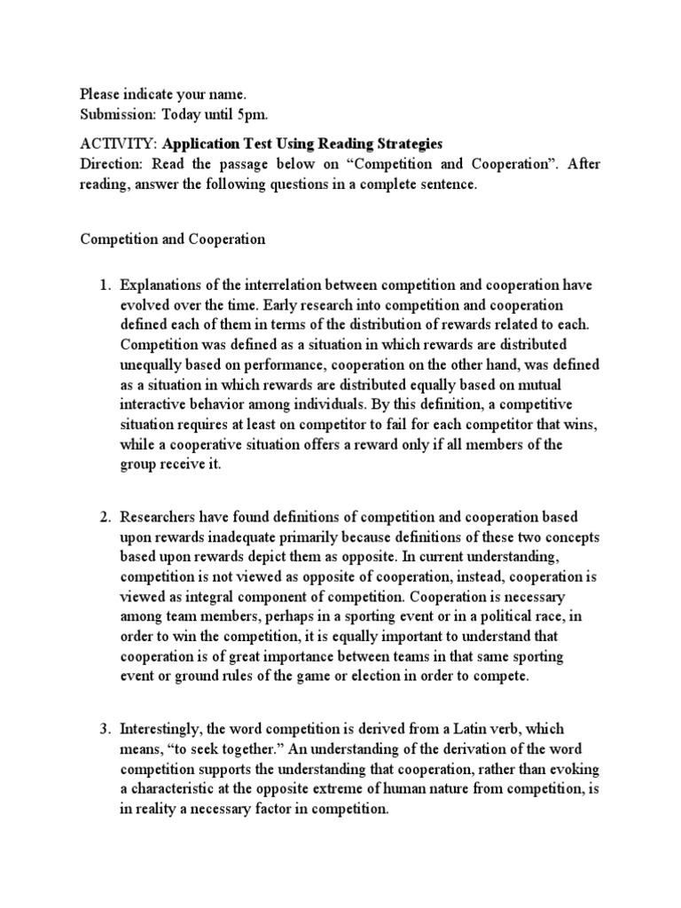 Understanding Competition and Cooperation | PDF | Competition | Cooperation