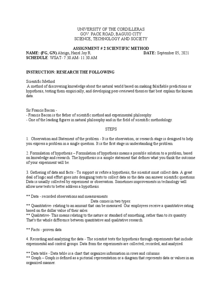 Understanding the Scientific Method | PDF | Scientific Method | Experiment