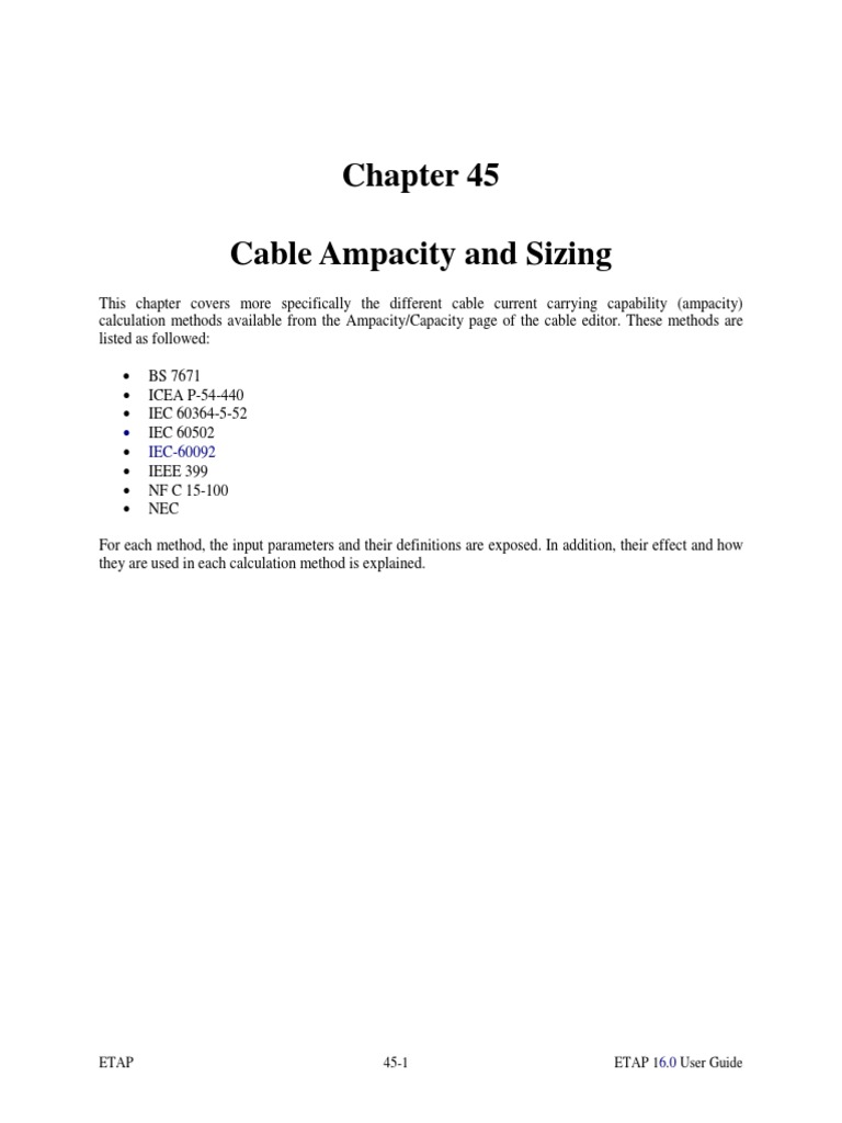 Cable Ampacity Calculation Methods | PDF | Electrical Wiring | Building ...