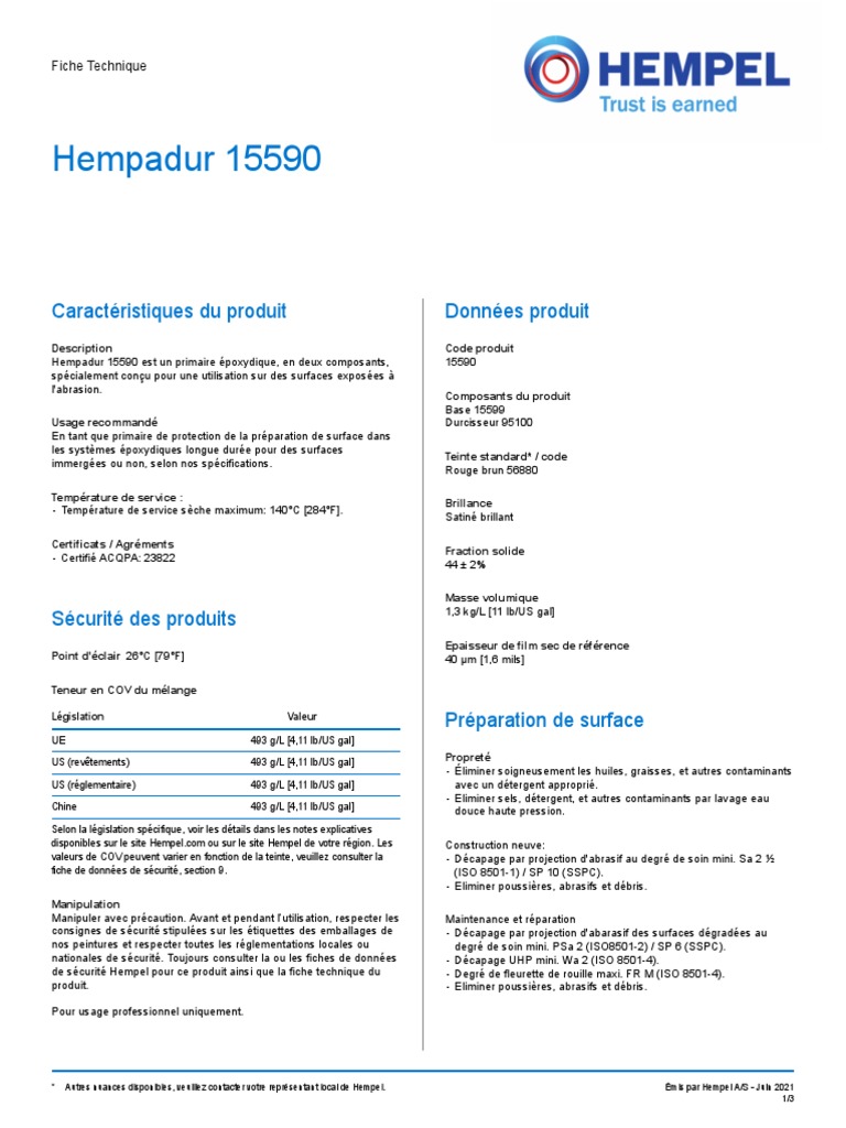 Hempadur 15590 | PDF | Humidité