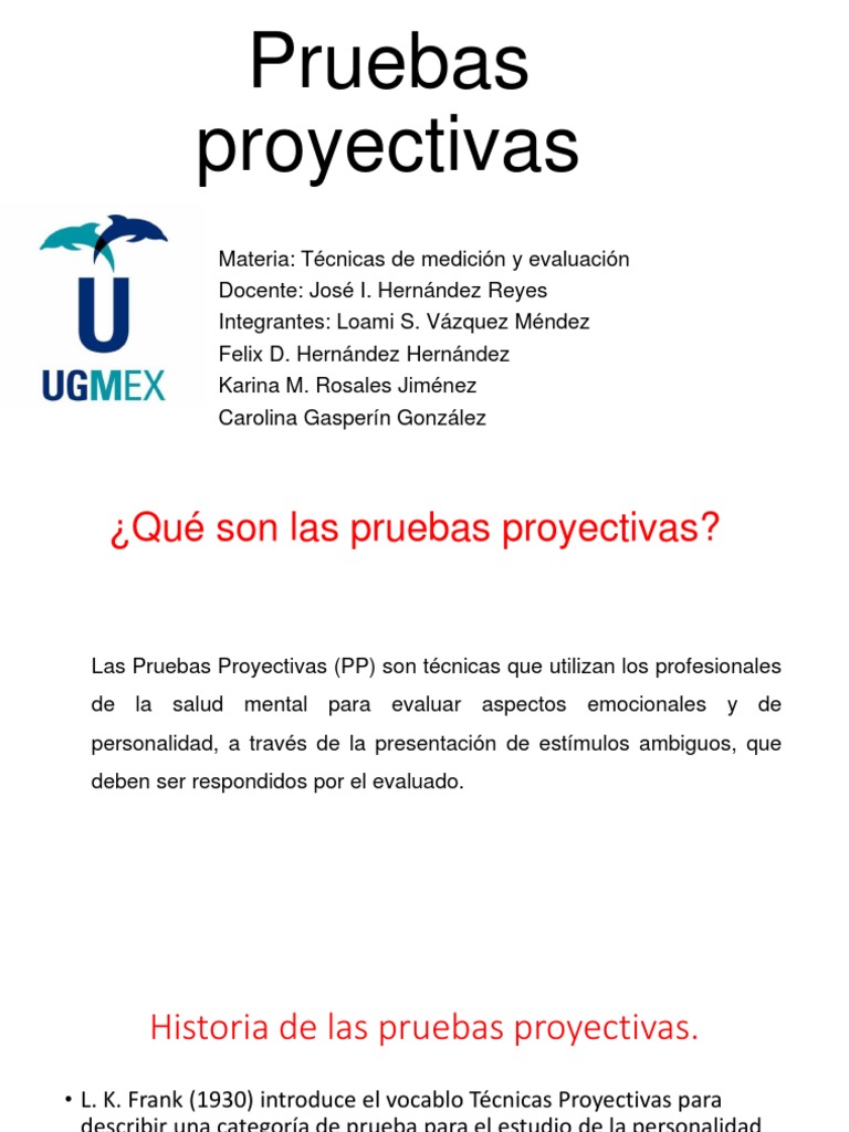 Pruebas Proyectivas Final | PDF | Validez (Estadísticas) | Psicoanálisis