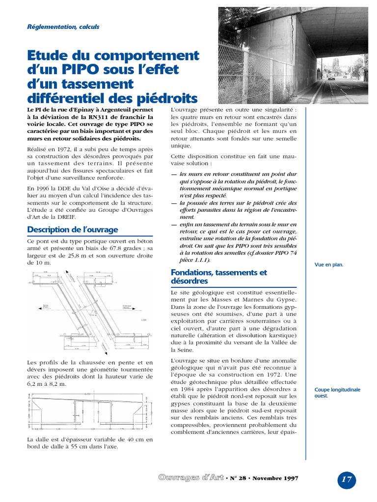 Etude Du Comportement D'un PIPO Sous L'effet D'un Tassement ...